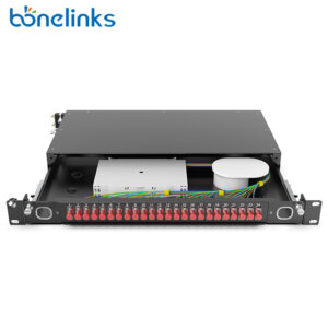 24 Fiber Pre-Loaded Single Mode OS2 FC Slide-Out 1U Fiber Patch Panel