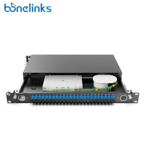 24 Fiber Pre-Loaded Single Mode OS2 SC Slide-Out 1U Fiber Patch Panel